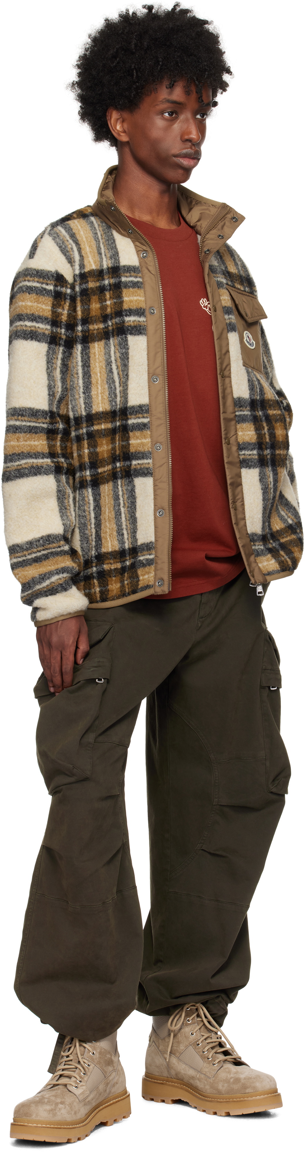 Moncler Beige Check Jacket Moncler