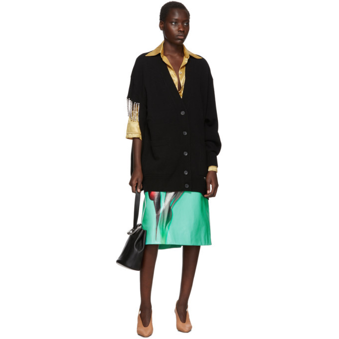 Christopher Kane Black Crystal Cupchain Cardigan Christopher Kane
