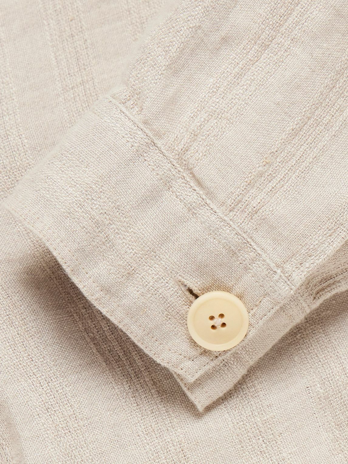 Oliver Spencer - Bradwell Convertible-Collar Striped Linen Jacket ...