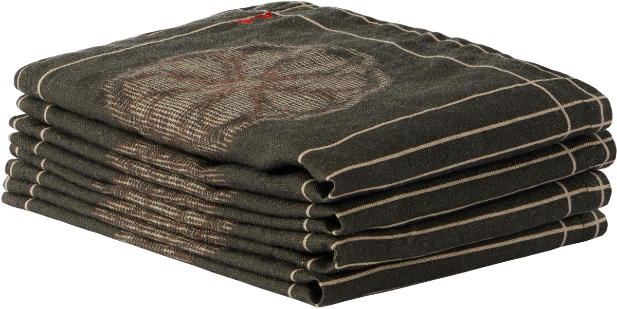 Autumn Sonata Four-Pack Gray & Beige Eva Napkin Set