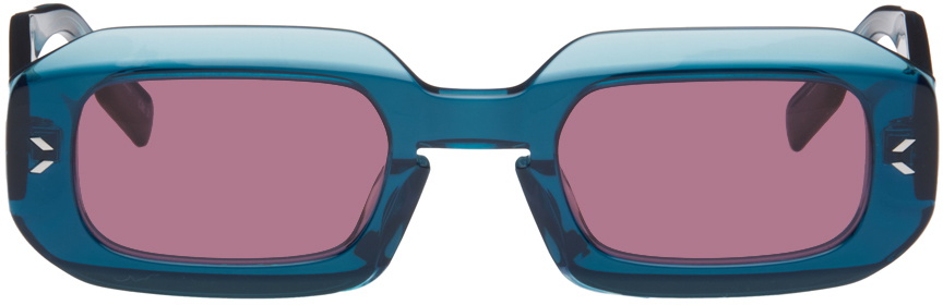MCQ Blue Rectangular Sunglasses McQ Alexander McQueen