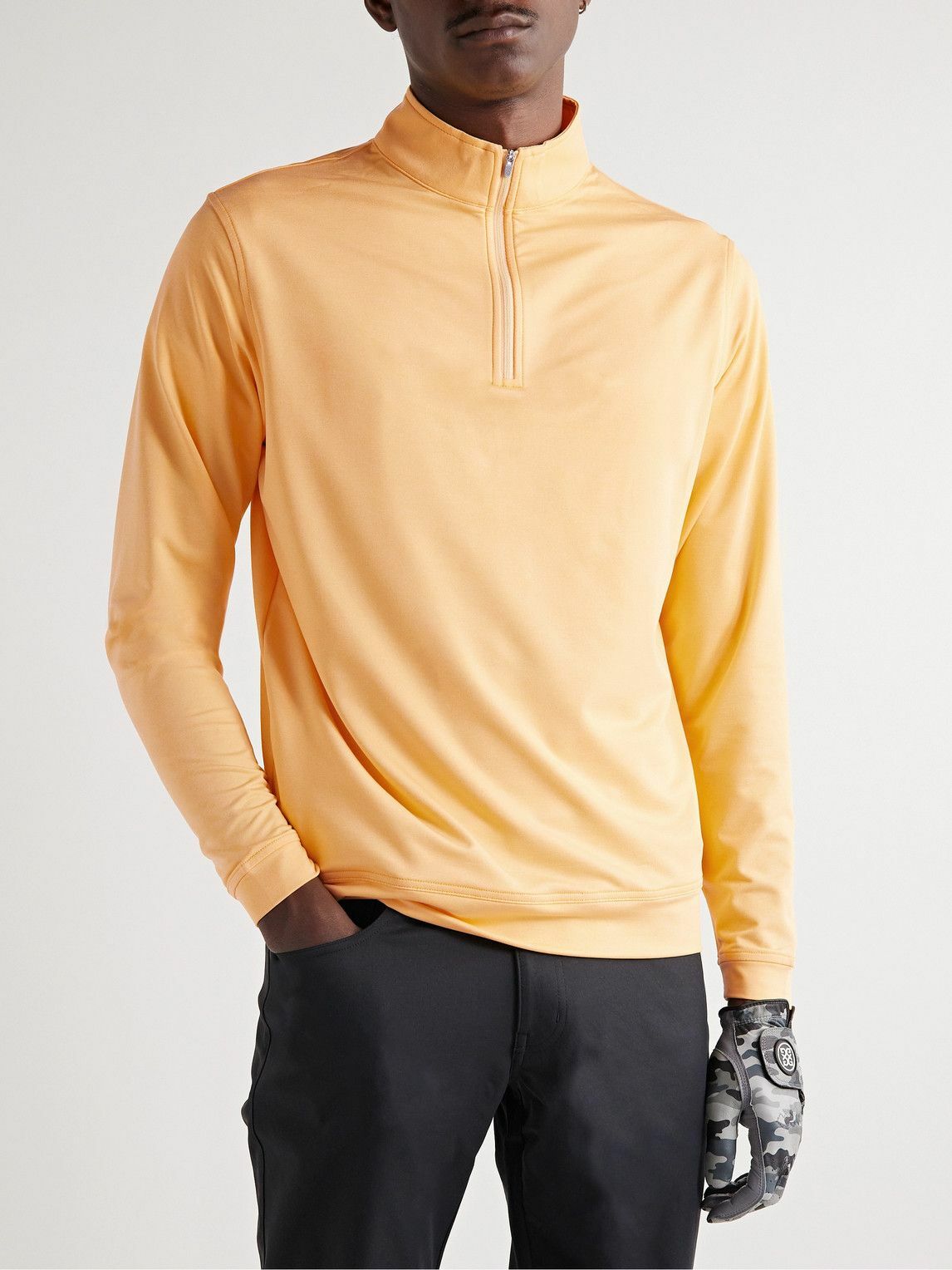 Peter Millar - Perth Tech-Jersey Half-Zip Golf Top - Yellow Peter Millar
