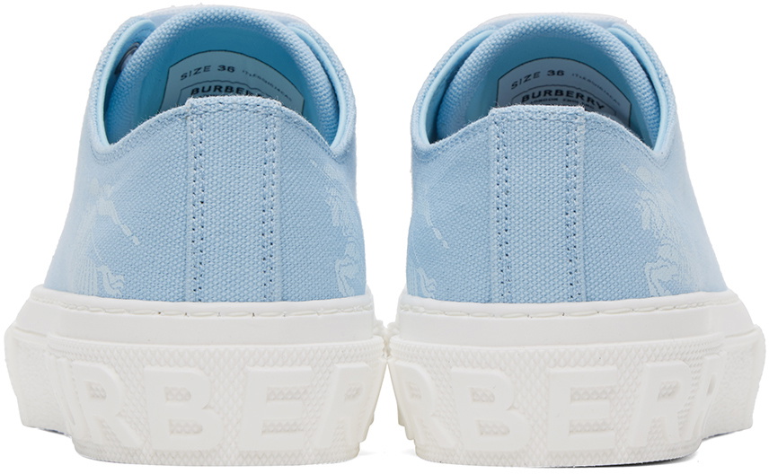 Burberry Blue Lace-Up Sneakers Burberry