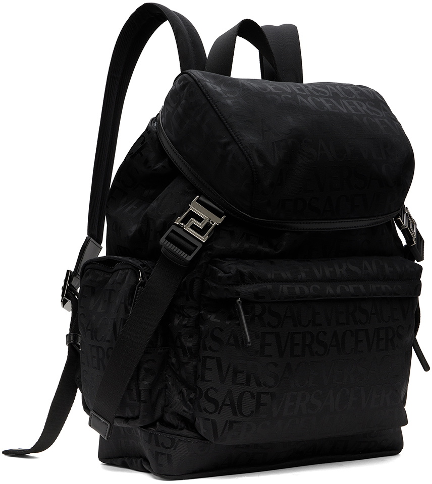 Versace Black 'Versace' Allover Neo Backpack Versace
