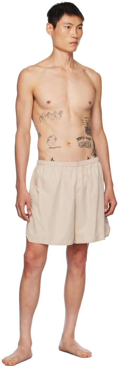 Acne Studios Beige Reflective Swim Shorts Acne Studios