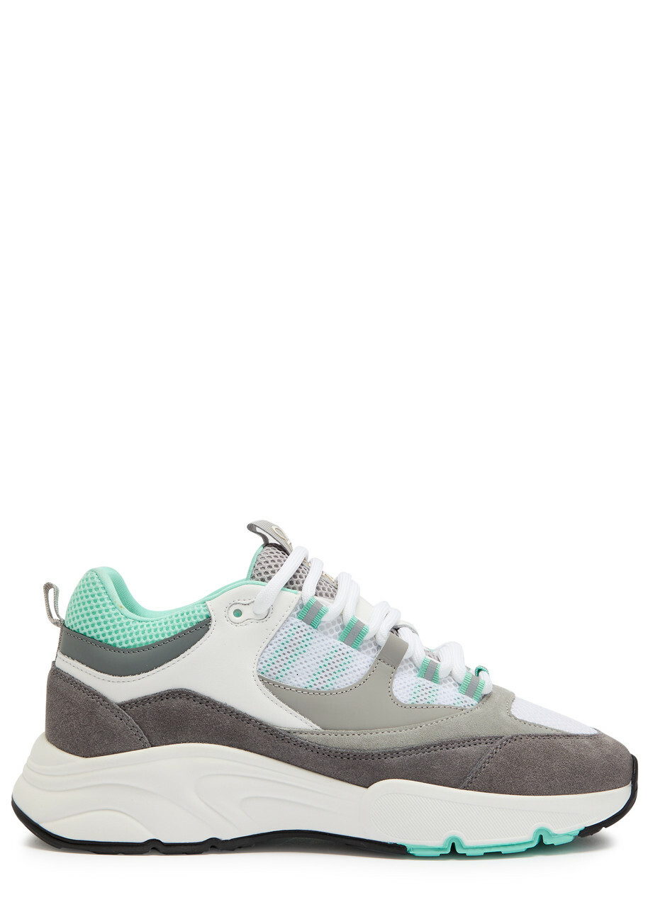 Cleens Aero Runner Panelled Mesh Sneakers Mint Cleens