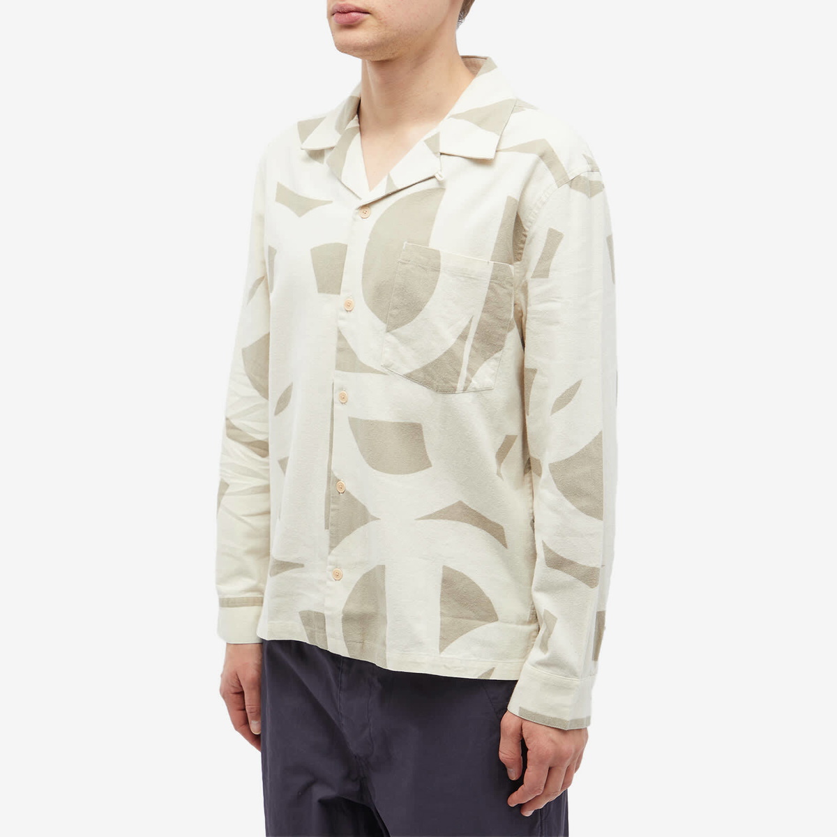 Folk Men's Link Print Shirt in Link Print Light Folk