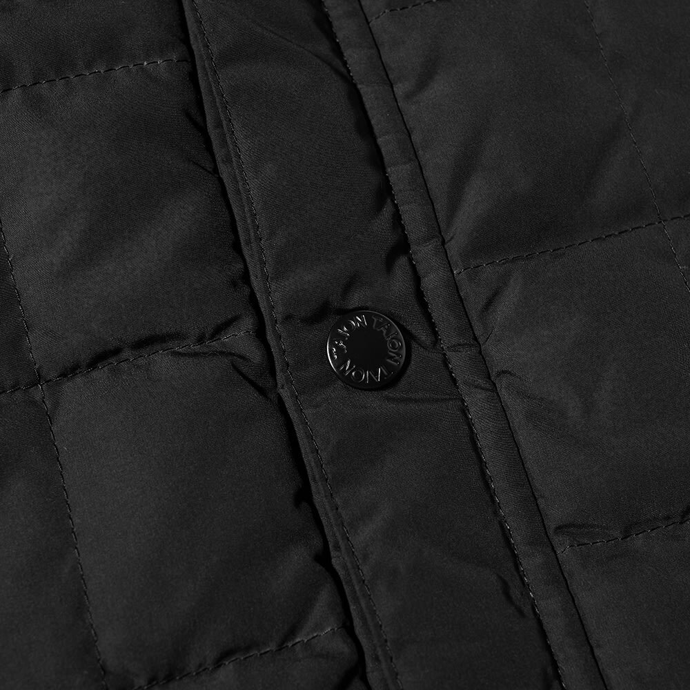 Taion Men's Reversible Mountain Down Jacket in Black/Black Taion Extra
