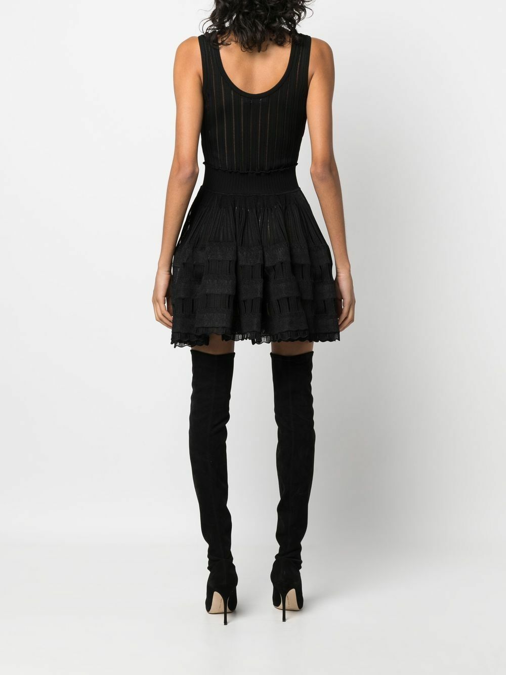 ALAÏA - Viscose Knit Short Dress ALAÏA