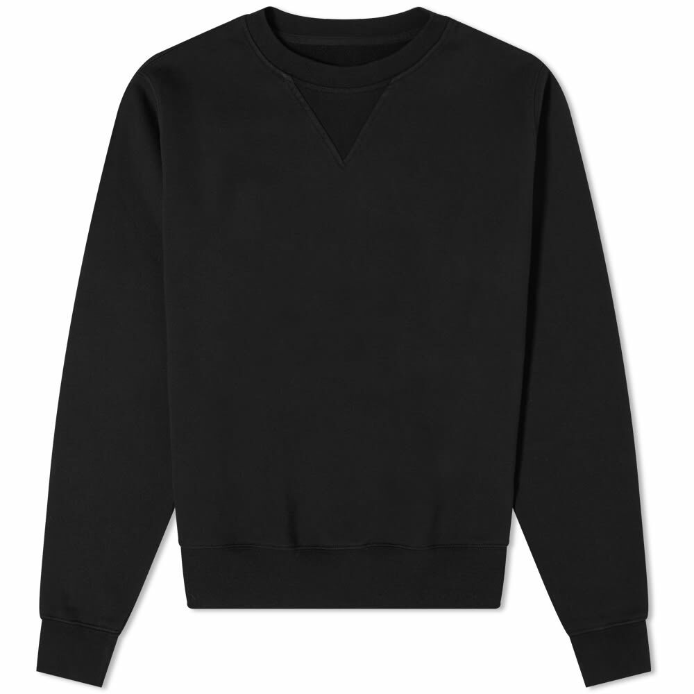 Maison Margiela Women's Back Knitch Details Crew Sweat in Black Maison ...