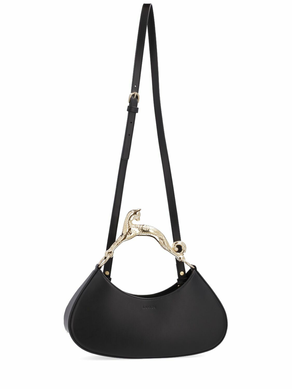 LANVIN - Large Cat Handle Leather Hobo Bag Lanvin