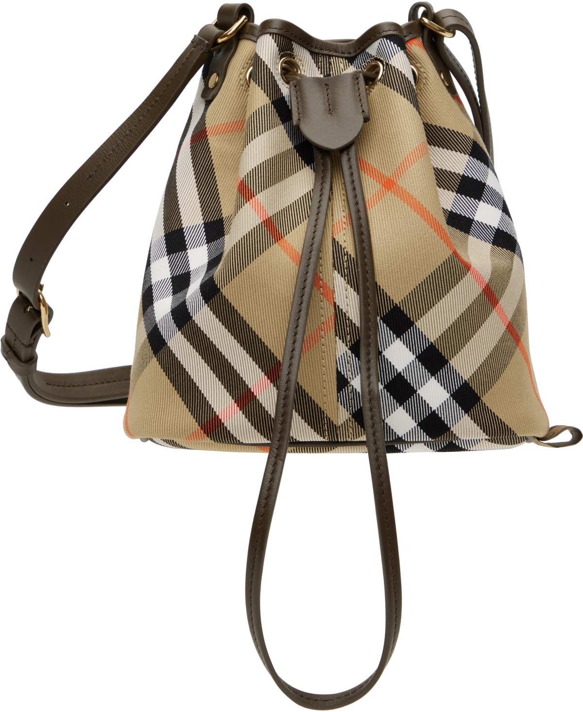 Burberry Beige Mini Check Bucket Bag Burberry