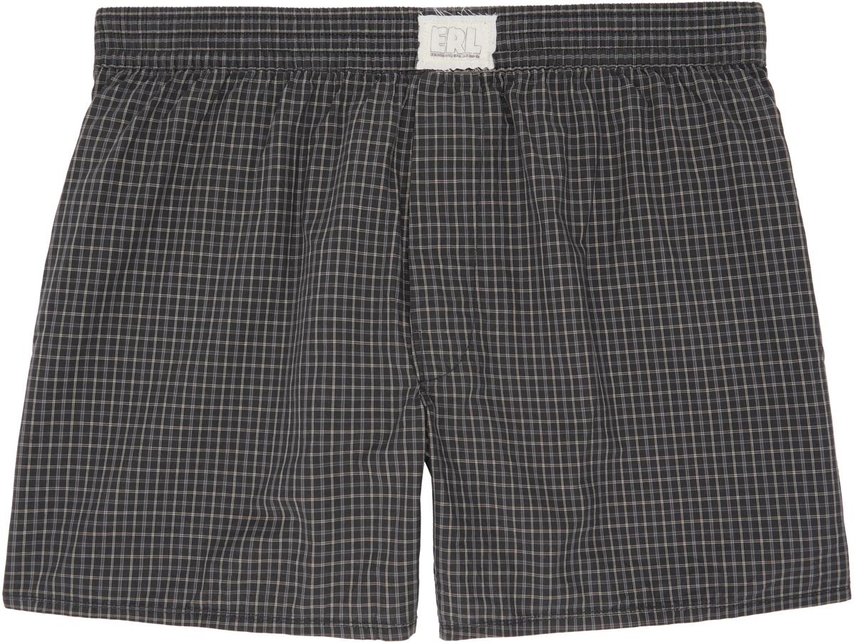 ERL Black Mini Plaid Boxers ERL