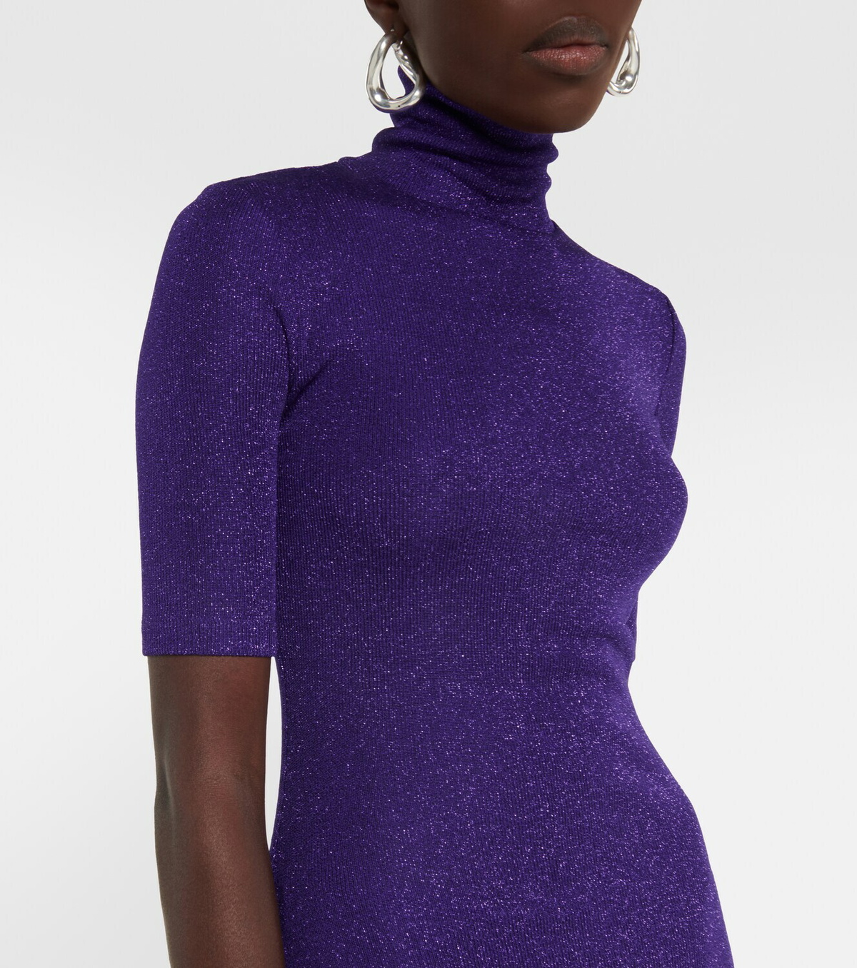 Sportmax Anta turtleneck Lurex® minidress Sportmax