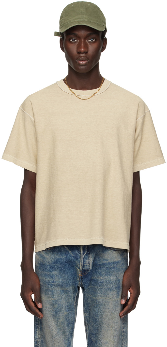 John Elliott Beige Reversed T-Shirt John Elliott