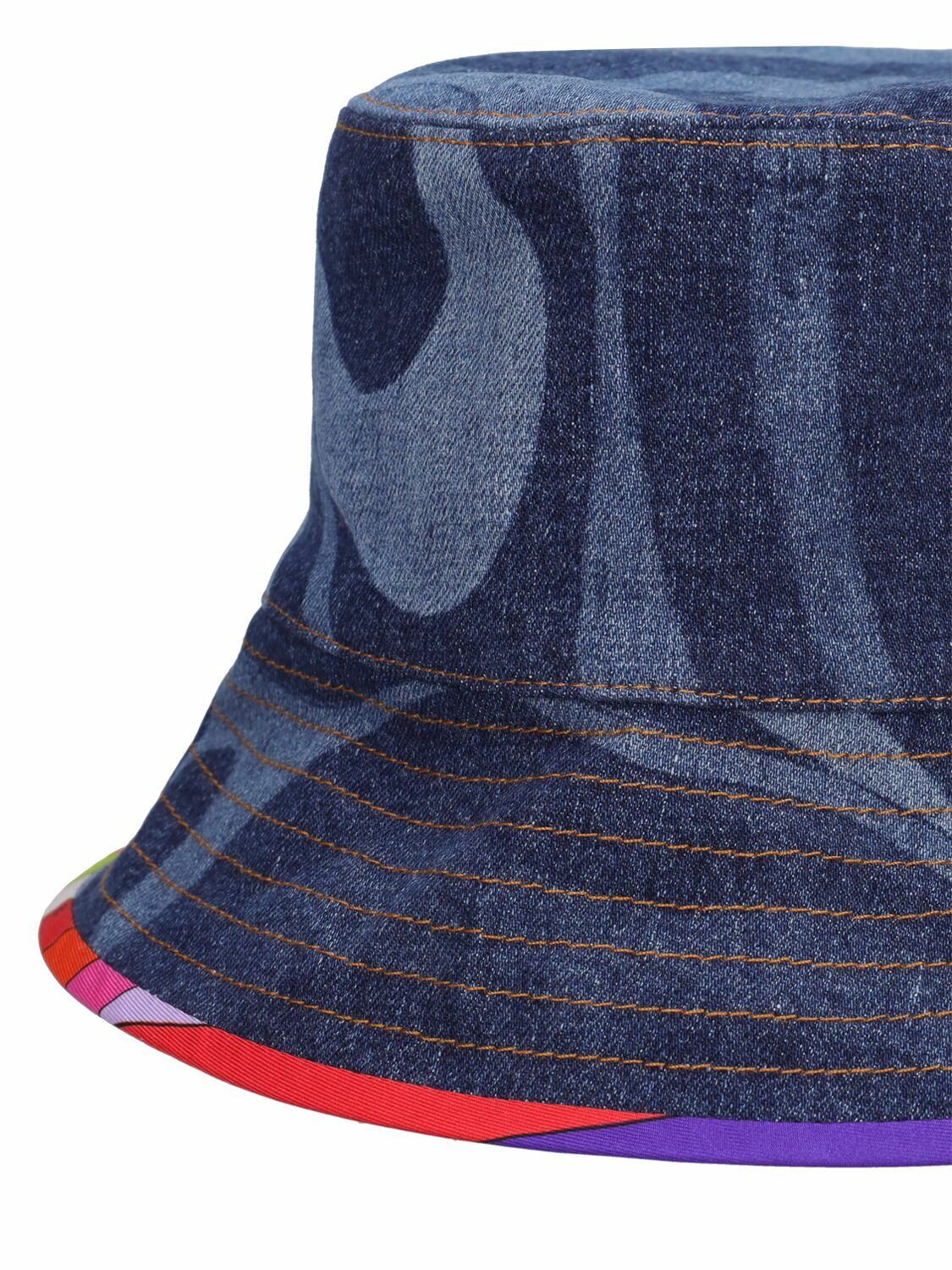 PUCCI Lasered Denim Bucket Hat Emilio Pucci