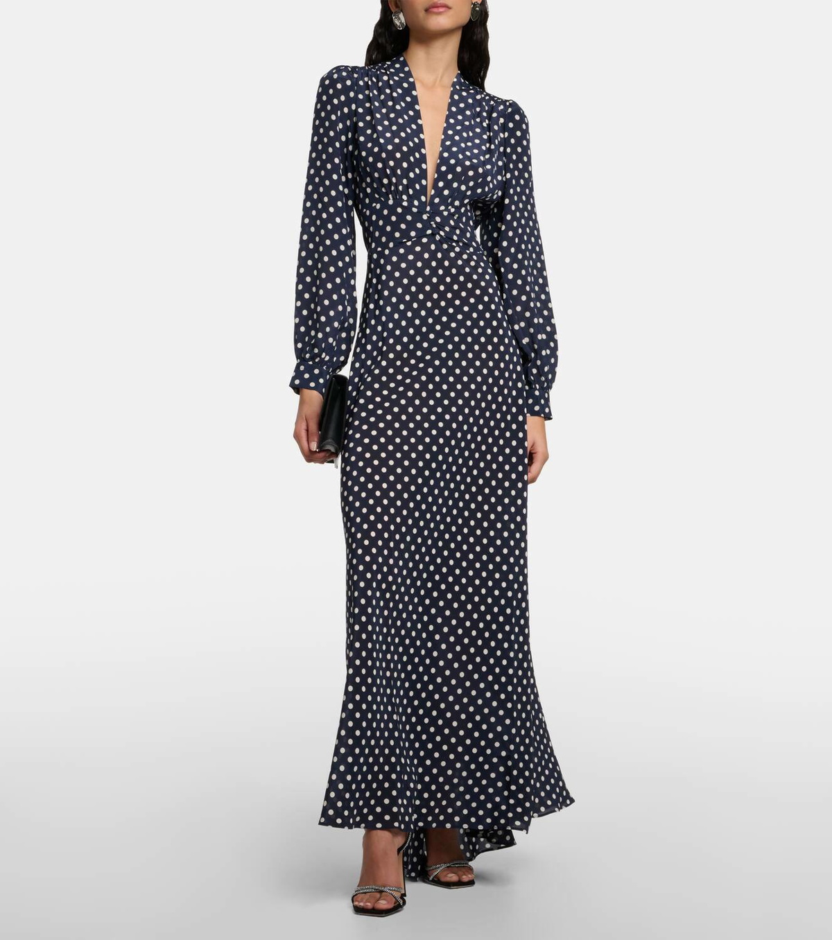 Rixo Emory polka-dot silk maxi dress Rixo