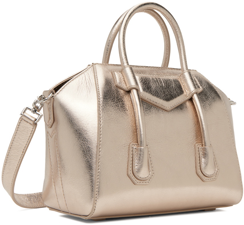 Givenchy Gold Mini Antigona Lock Bag Givenchy