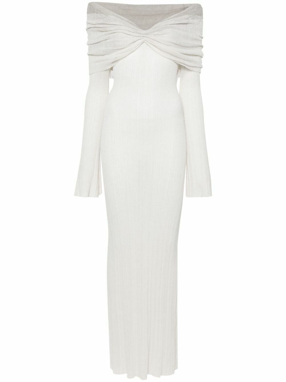 Aya Muse Grey Joysa Off-Shoulder Gown Aya Muse