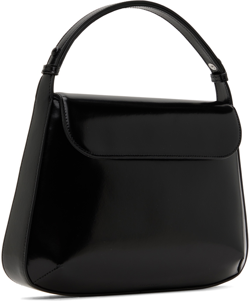 Courrèges Black Medium Sleek Leather Bag Courreges