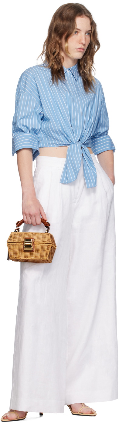 Staud Blue Lisa Shirt Staud