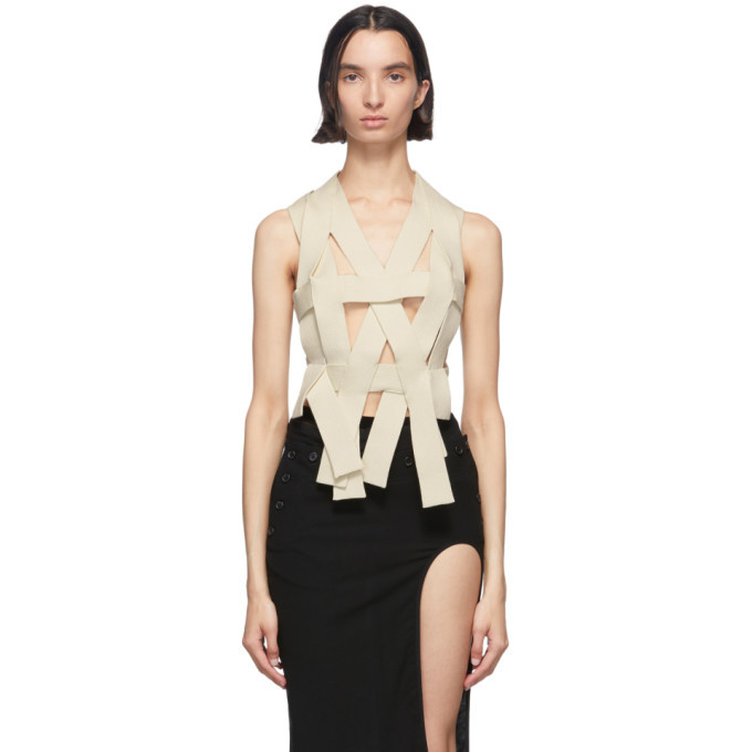 Ann Demeulemeester Off-White Knitted Fera Top Ann Demeulemeester
