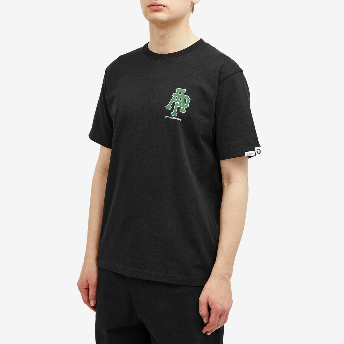 Men's AAPE AP Logo T-Shirt in Black AAPE by A Bathing Ape