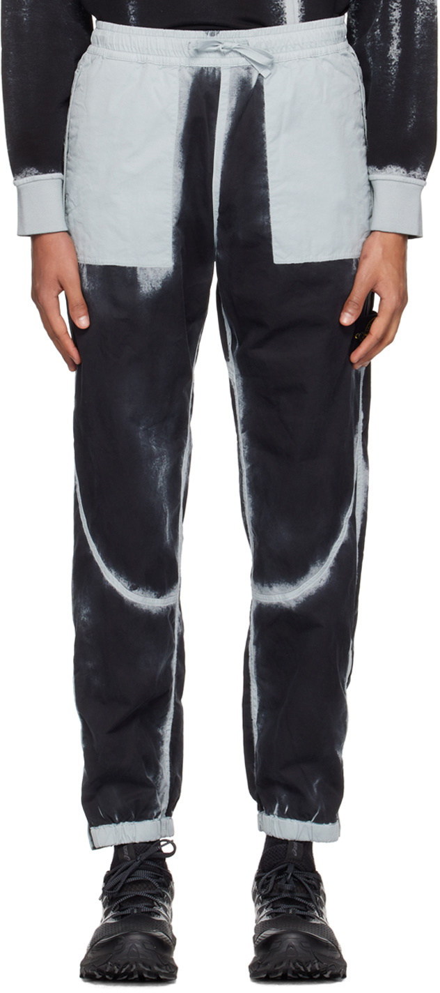 Stone Island Blue Printed Sweatpants Stone Island