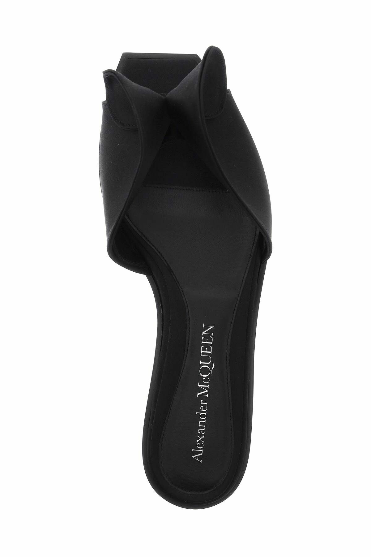 ALEXANDER MCQUEEN slides with silk detail Black Alexander McQueen