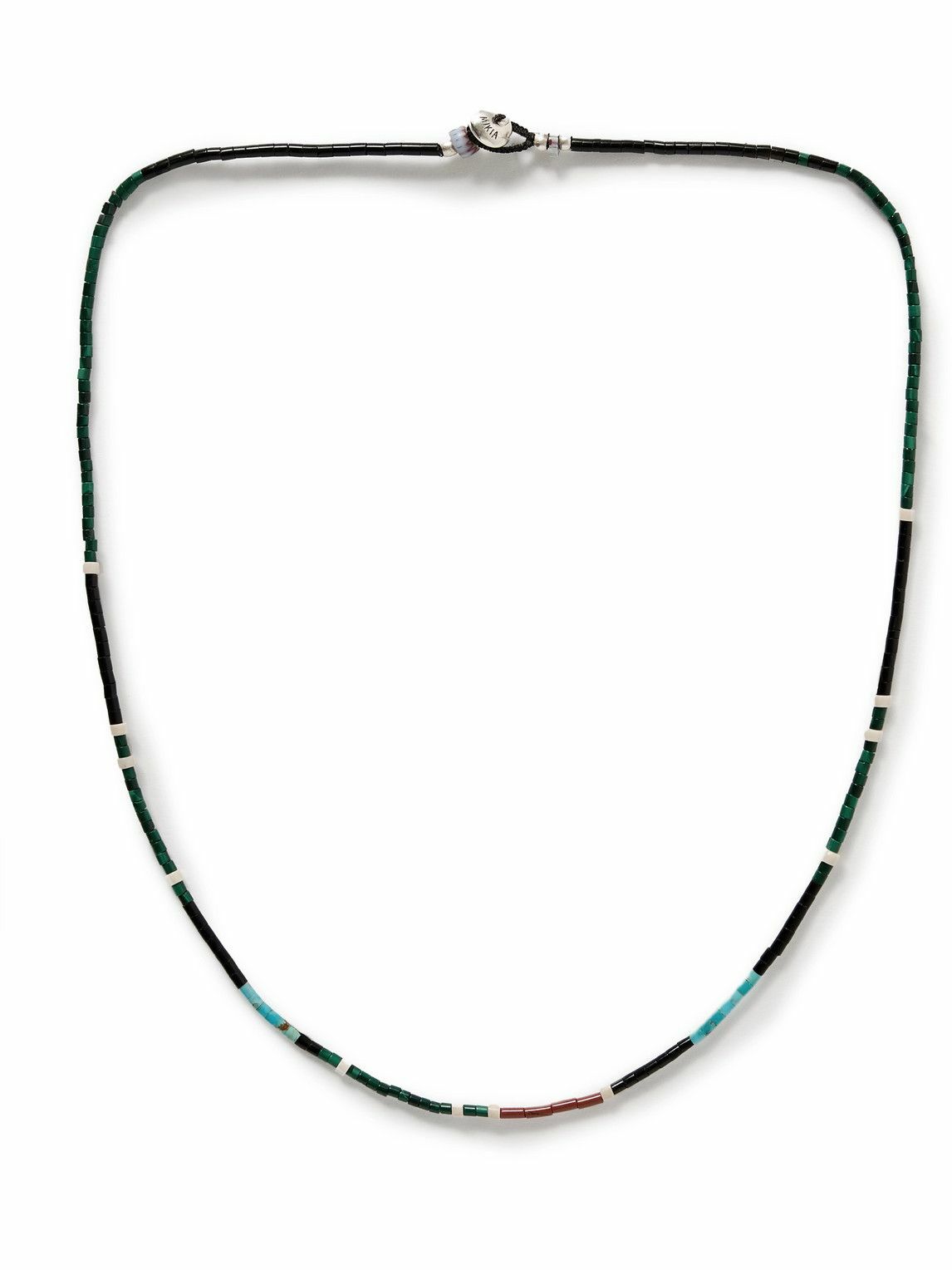 Mikia - Silver Multi-Stone Beaded Necklace Mikia