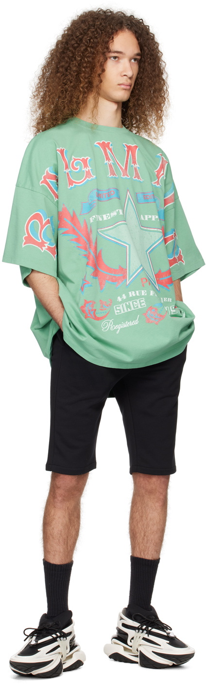 Balmain Green Western T-Shirt Balmain