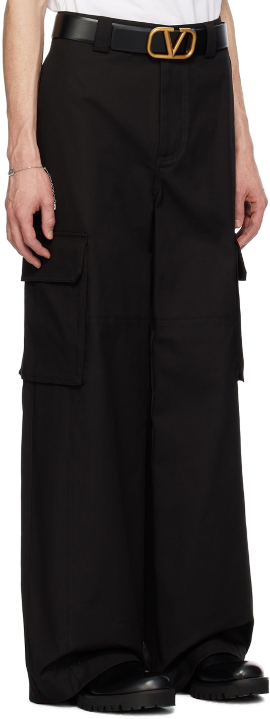 Valentino Black Hammer Loop Cargo Pants Valentino