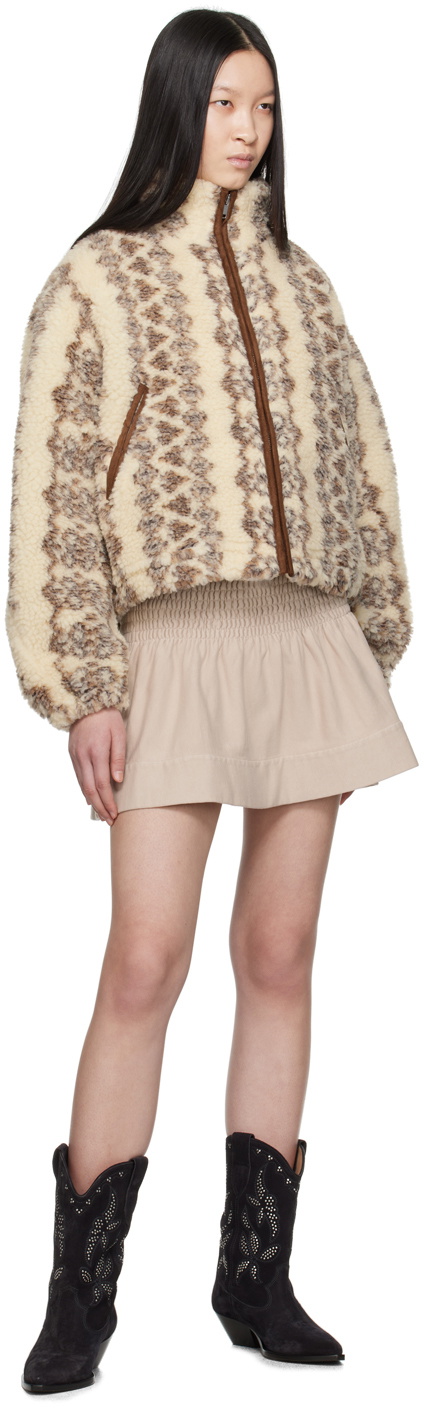 Isabel Marant Etoile Off-White & Brown Mackensy Jacket Isabel Marant Etoile