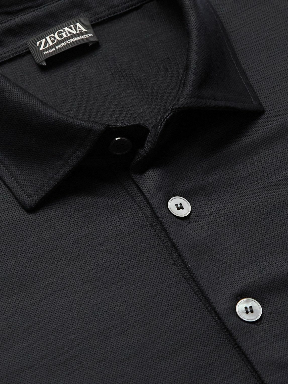 Zegna - Wool Polo Shirt - Blue Zegna