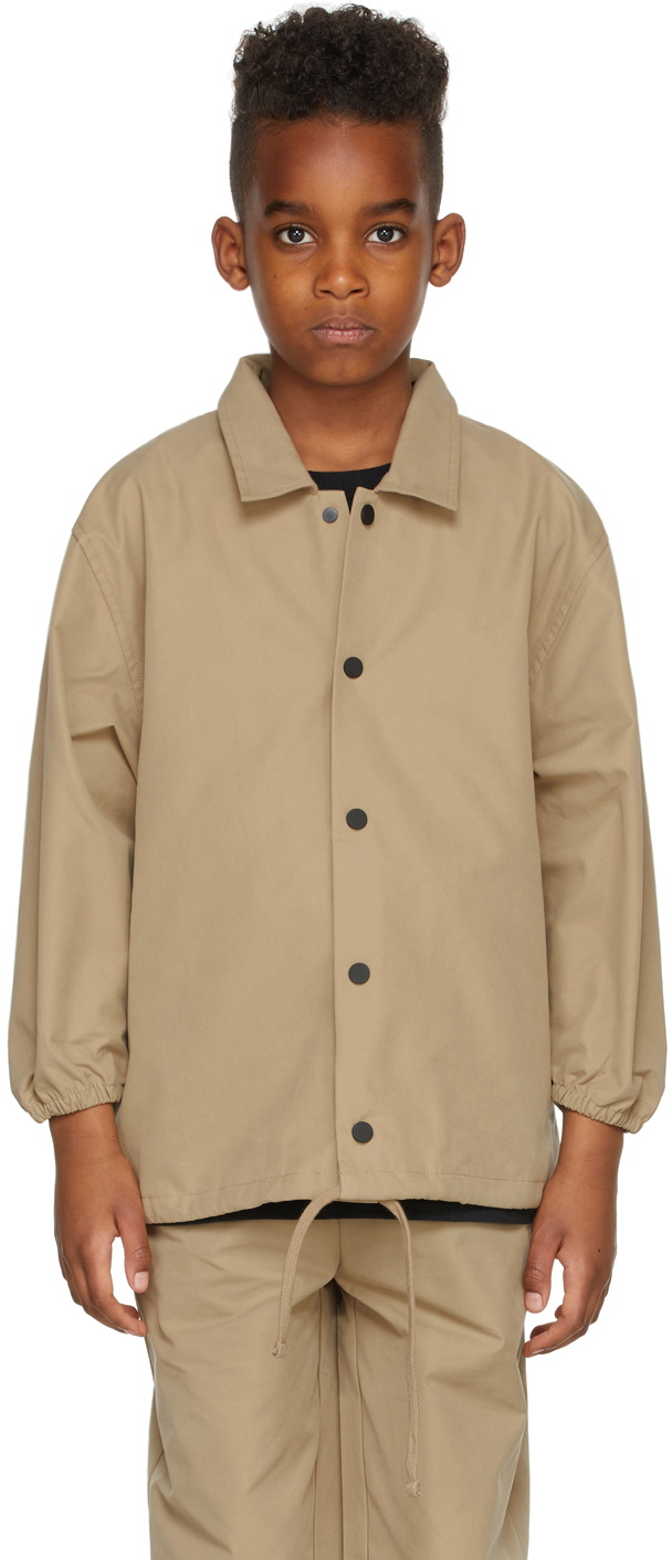Essentials Kids Tan Coaches Jacket Essentials