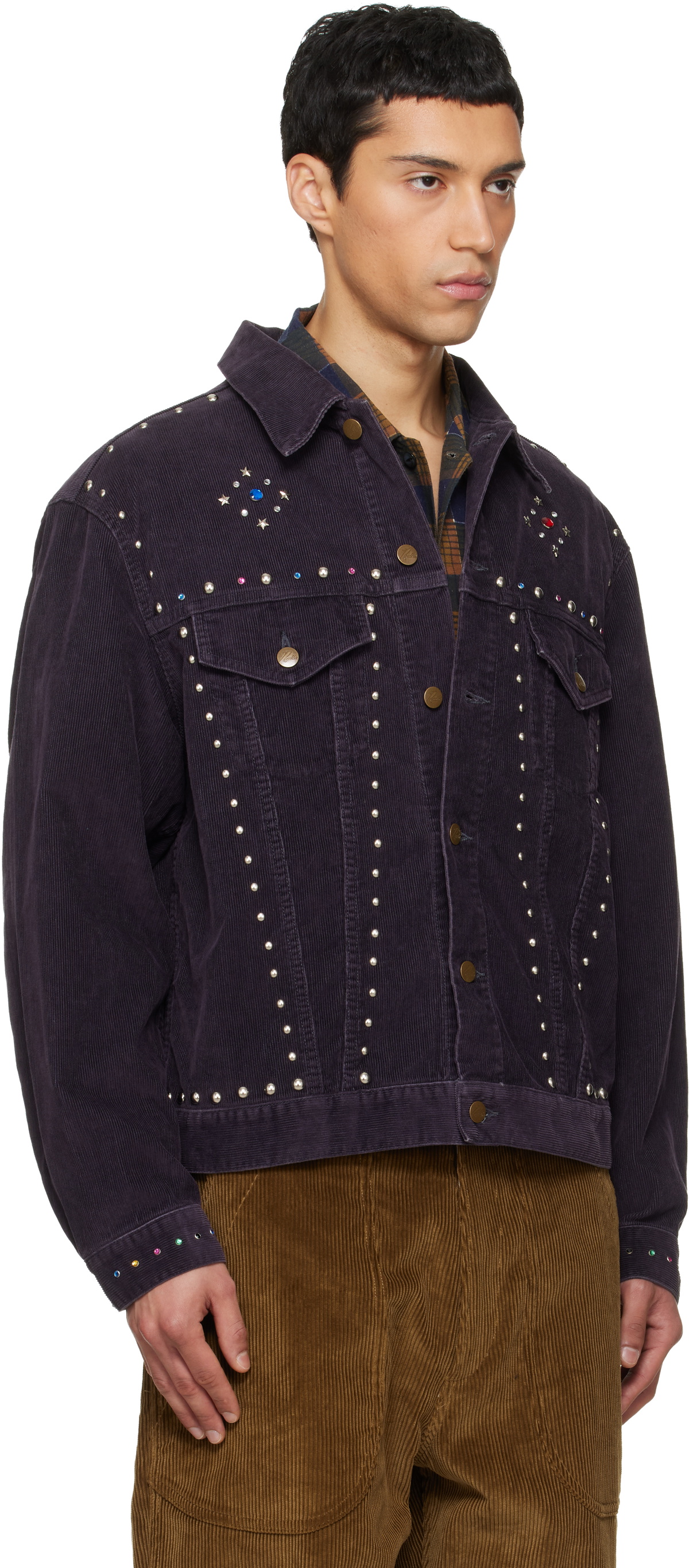 NEEDLES Black Studded Jacket Needles