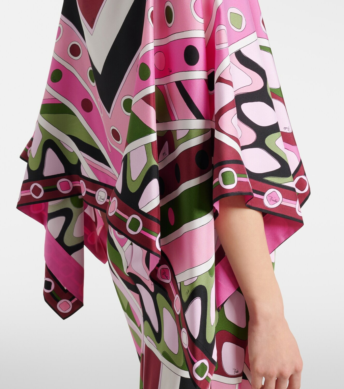 Pucci Printed layered silk satin maxi dress Emilio Pucci