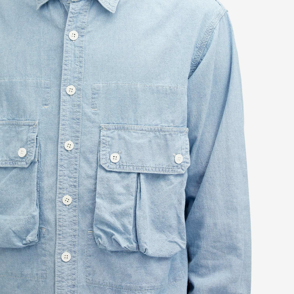 Manastash Men's Cargo Pocket Work Shirt in Blue Manastash