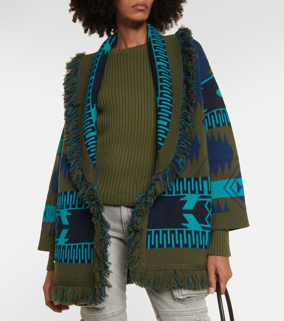 Alanui Icon jacquard cashmere cardigan Alanui