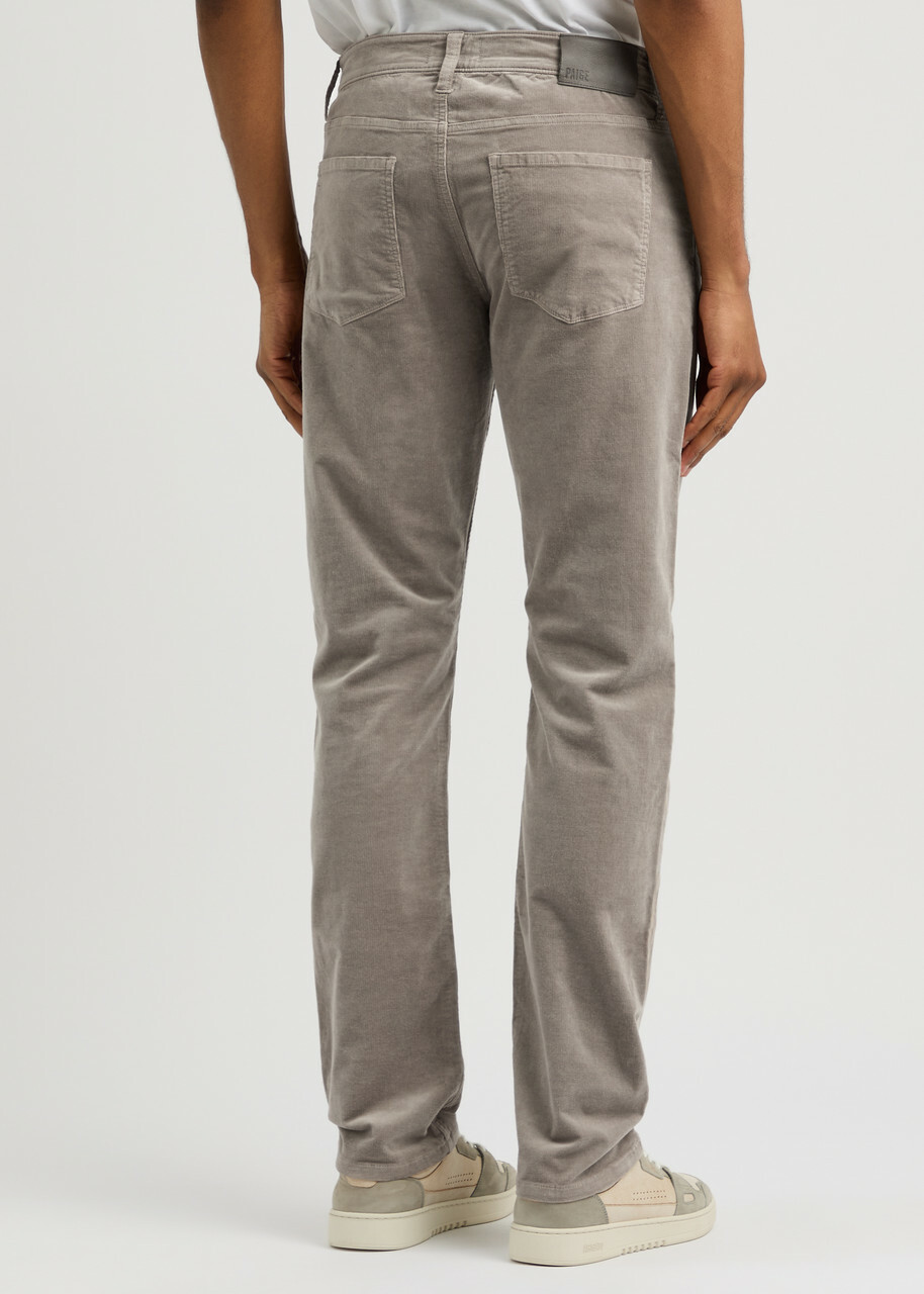 Paige Federal Slim Straight-leg Corduroy Jeans Beige Paige