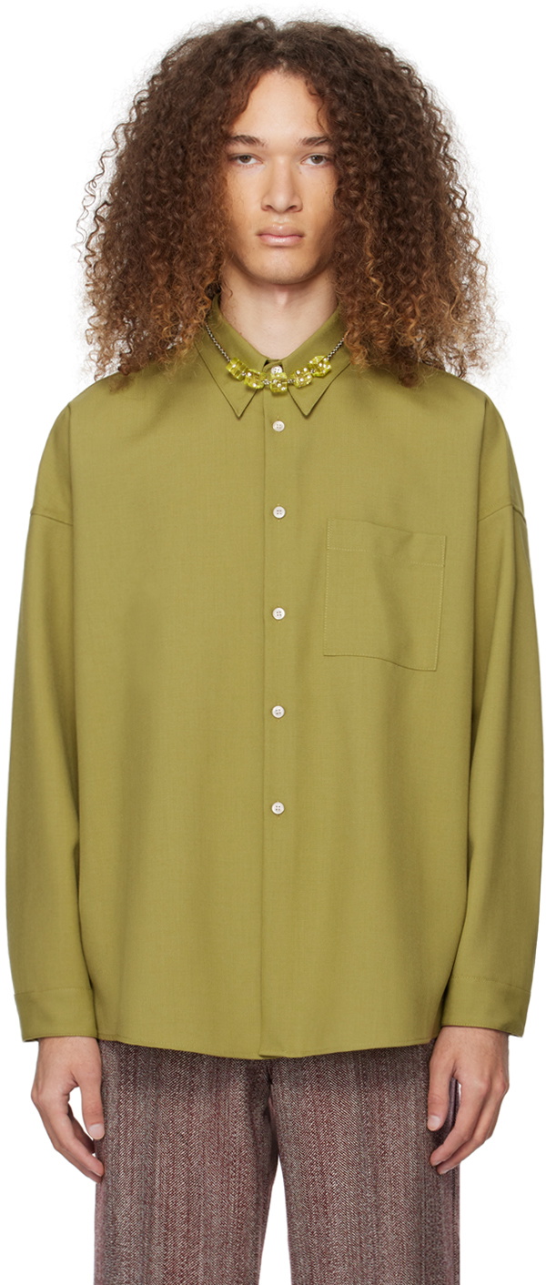 Marni Green Button-Down Shirt Marni