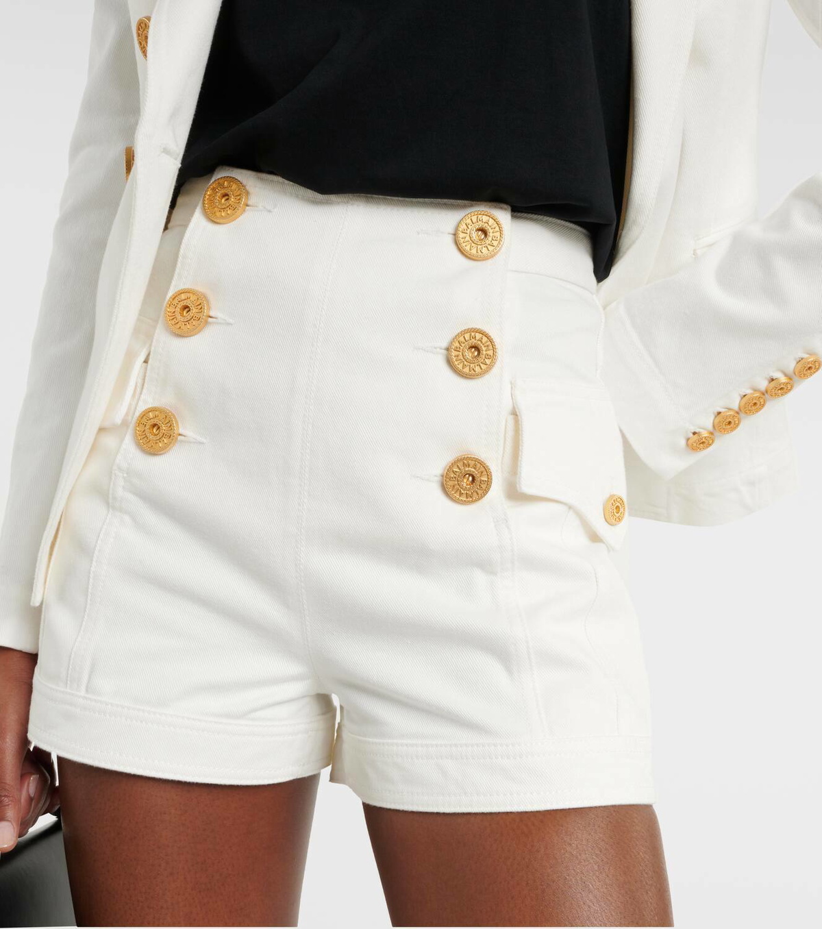Balmain High-rise denim shorts Balmain