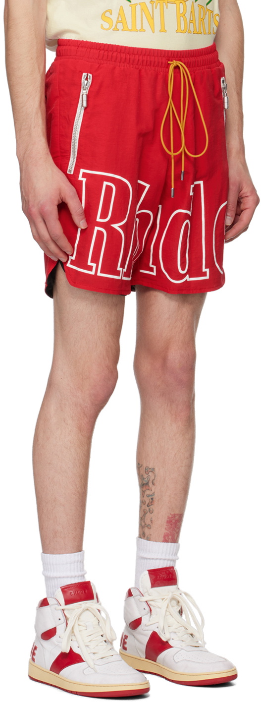 Rhude Red Logo Shorts Rhude