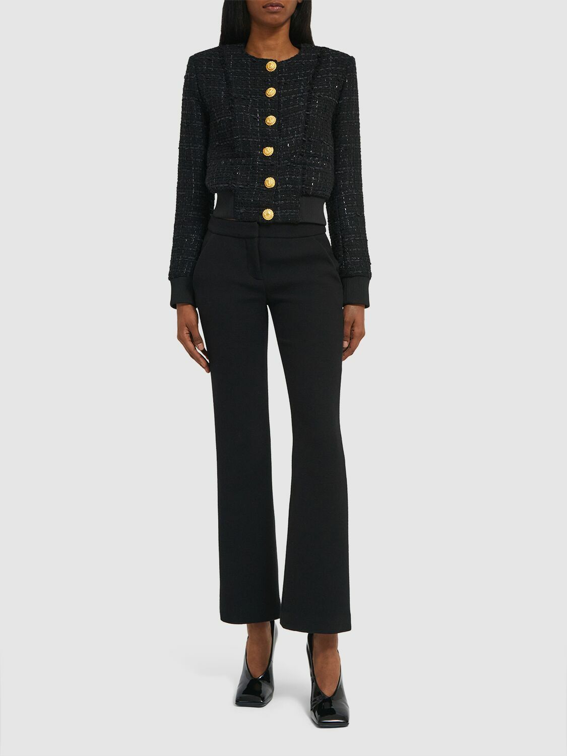 BALMAIN - Cotton Blend Tweed Jacket Balmain