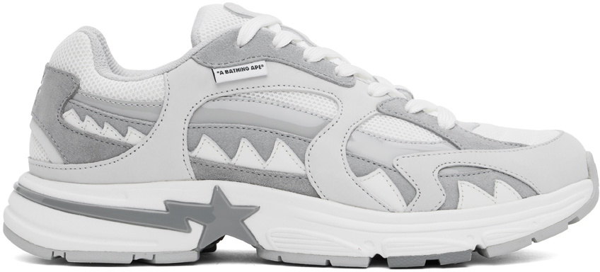 BAPE White & Gray Sports Runner M2 Sneakers A Bathing Ape