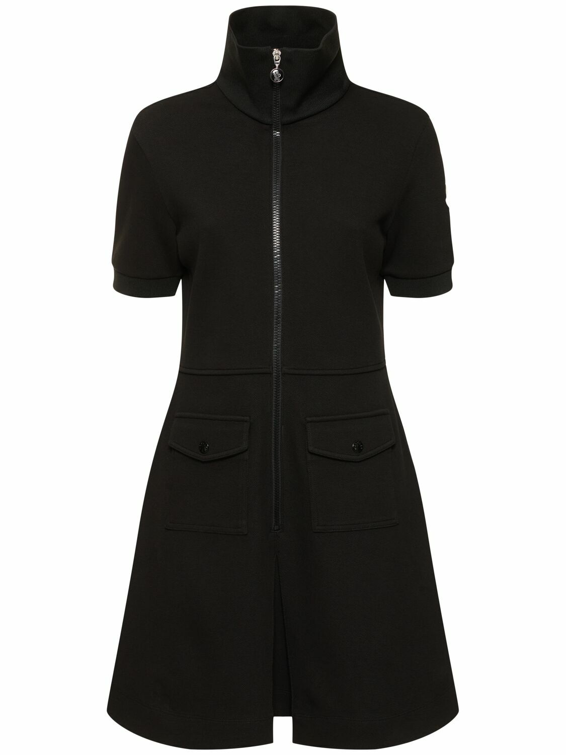 MONCLER Cotton Blend Piquet Zip-up Dress Moncler