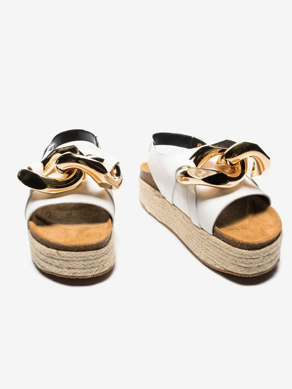 JW Anderson White Chain Platform Leather Sandals JW Anderson