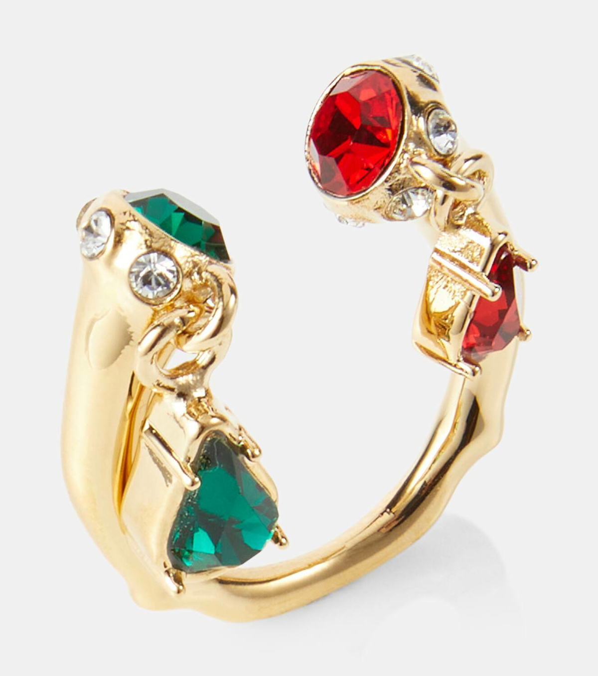 Rabanne Crystal-embellished drop ring Paco Rabanne