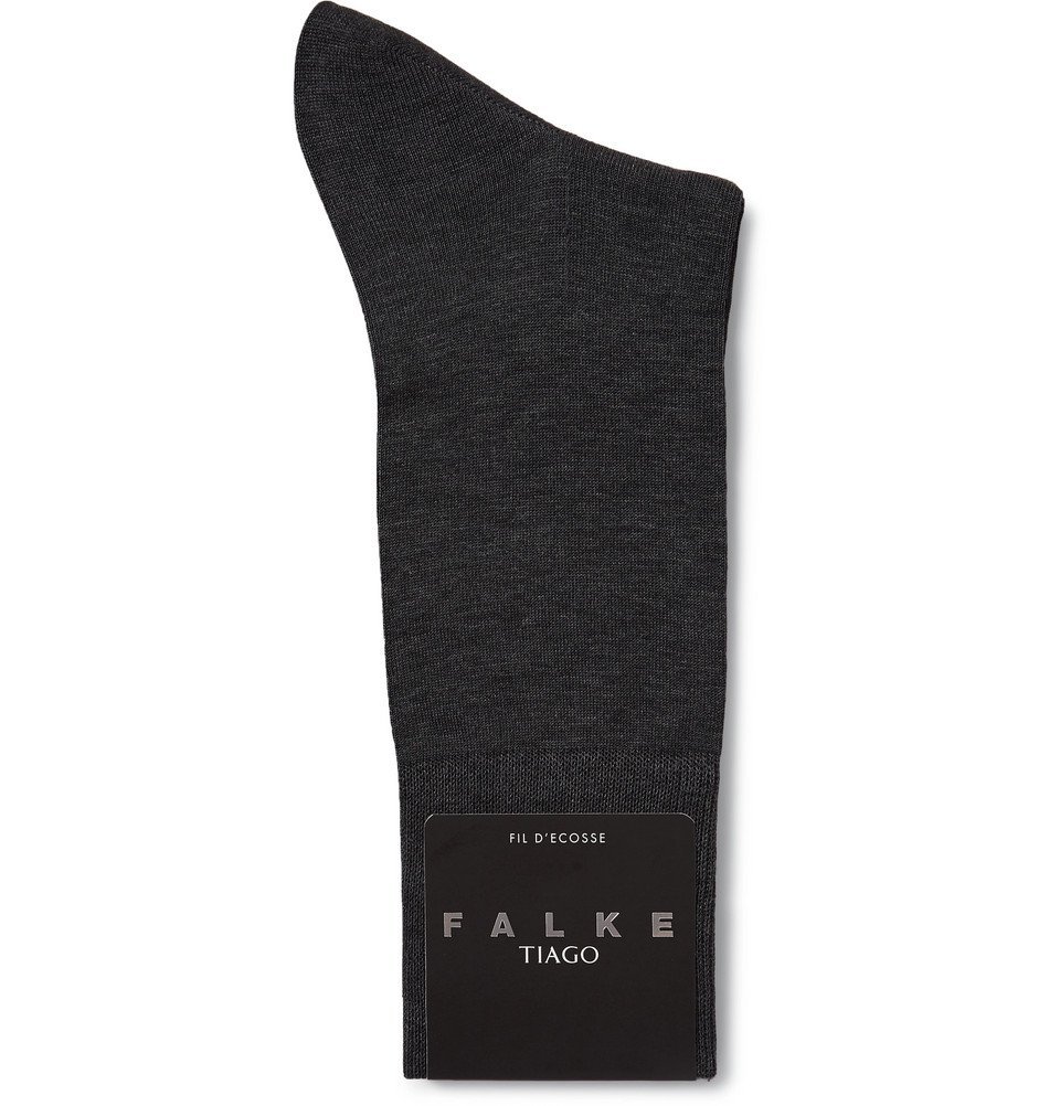 Falke - Tiago Stretch Cotton-Blend Socks - Charcoal FALKE Ergonomic ...