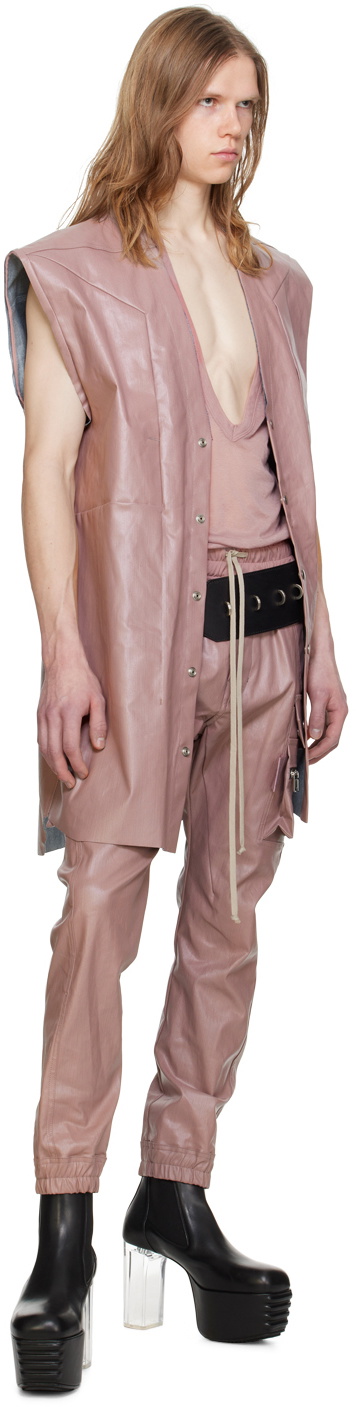 Rick Owens Pink Strobe Jumbo Denim Shirt Rick Owens
